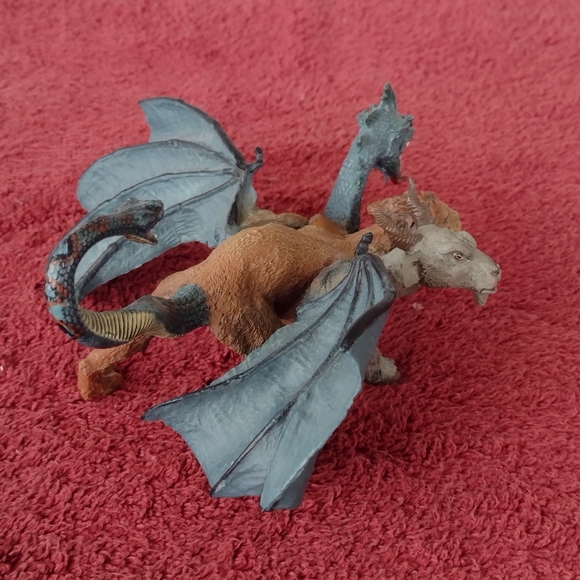 Toys | Safari Ltd Mythical Realms Chimera 3 Headed Monster Goat Lion ...